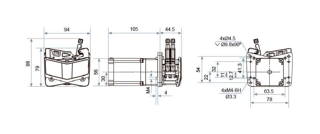 HF-AMC 57 Stepper motor 2 - Hygiaflex