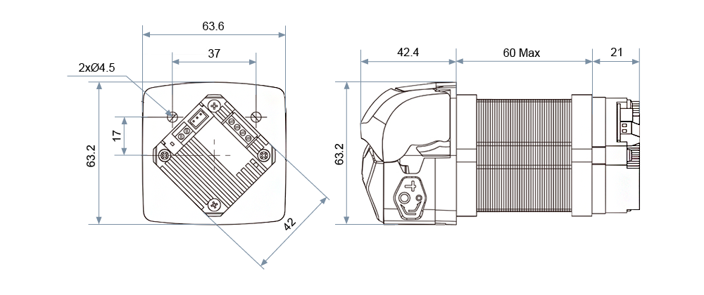 HF-KT15 42 Stepper motor 5 - Hygiaflex